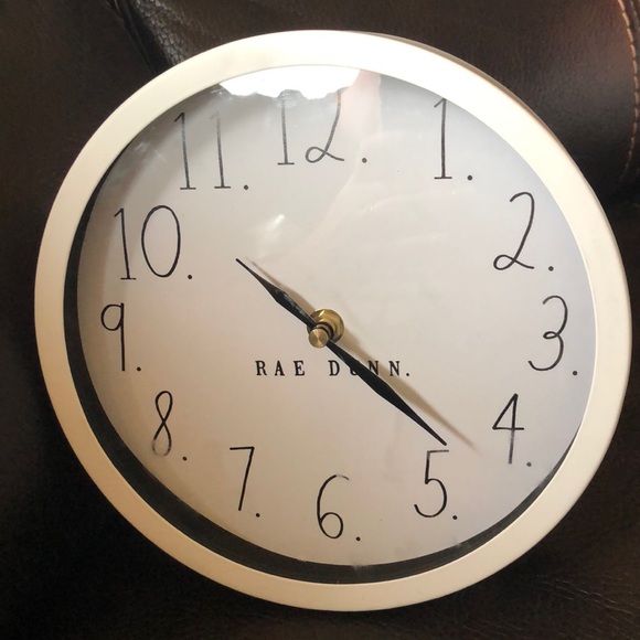 Office | Rae Dunn White Table Clock In White | Poshmark